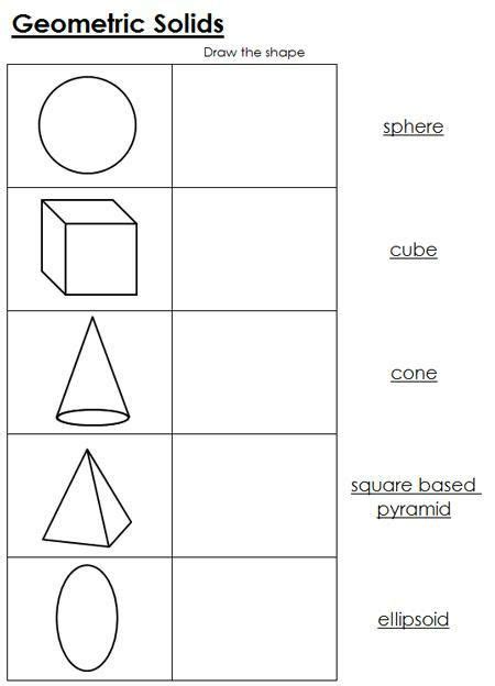 Basic Math Shapes Worksheet School Phiếu Bài Tập