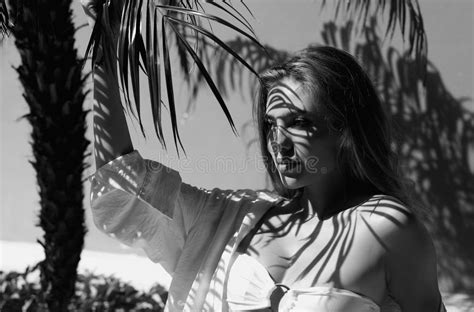 Fashion Beauty Sensual Young Woman In Swimsuit Sensual Model Posing In