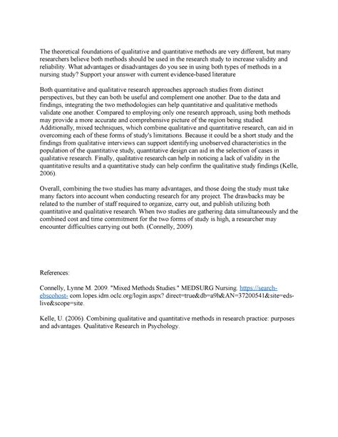 The Theoretical Foundations Of Qualitative And Quantitative Methods Are