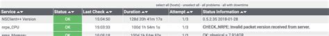 Silent Nagios Nsclient Checknrpe Invalid Packet Version Received From Server