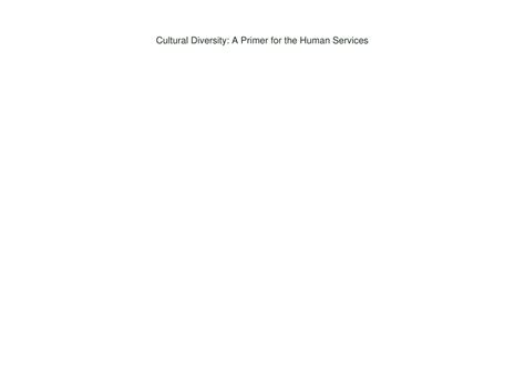 Ppt Download Pdf Cultural Diversity A Primer For The Human Services