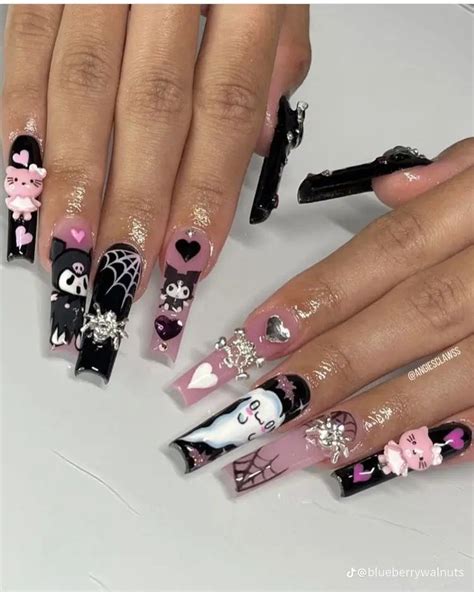 Hello Kitty Nails In 2022 Hello Kitty Nails Hippie Nails Cat Nails