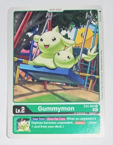 Carta Digiegg Gummymon Ex2 004 U Digimon Tcg Meses Sin Interés