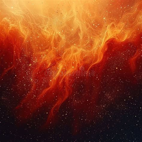 A Captivating Vibrant Digital Artwork Featuring A Central Fiery Mass