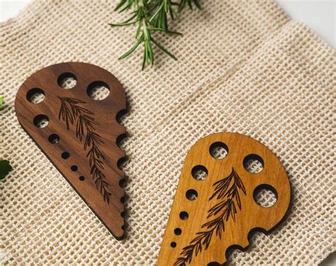 Herb Stripper Leaf Remover Kitchen Tool Walnut Wood Cherry Wood Etsy