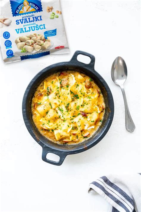 Gratinirani Proteinski Svaljki S Klobaso In Brijem