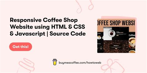 Responsive Coffee Shop Website Using Html And Css And Javascript Source