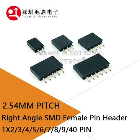 10pcs Smt Smd 2345678940 Pin Single Row Right Angle Female Pin