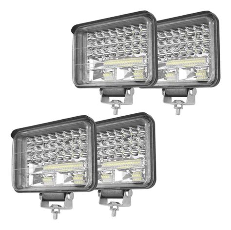 4 Farol De Milha Retangular Padrão Novo Bivolt 144w Briwax Frete Grátis