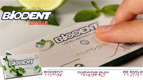 آدامس موهیتوی بایودنت، اولین آدامس دارای خط بریل بر روی بسته بندی وارد بازار شد شرکت صنایع