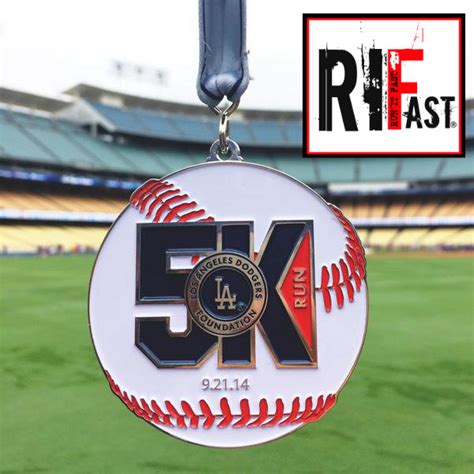 Los Angeles Dodgers Foundation 5k Medal 2014 Run It Fast®run It Fast®