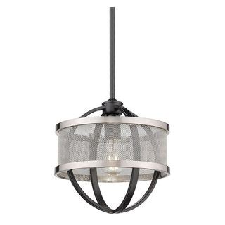 Golden Lighting Colson 1 Light Mini Pendant Matte Blackpewter 3167