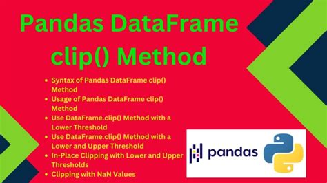Pandas Dataframe Clip Method Spark By Examples