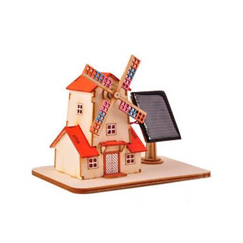 Wooden Model Kit Solar Windmill Ygtm 111 T Puzzlesarang