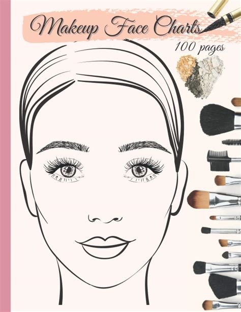 Makeup Face Charts Blank Makeup Face Chart Worksheets For Makeup