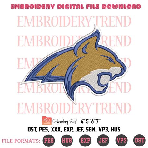 Montana State Bobcats Logo Embroidery Montana State Inspire Uplift