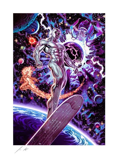 Nova Galactus Silver Surfer And Frankie Raye Marvel Drawn By John