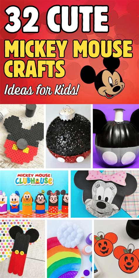 32 Cute Mickey Mouse Crafts For Disney Lovers Mickey Mouse Arts And