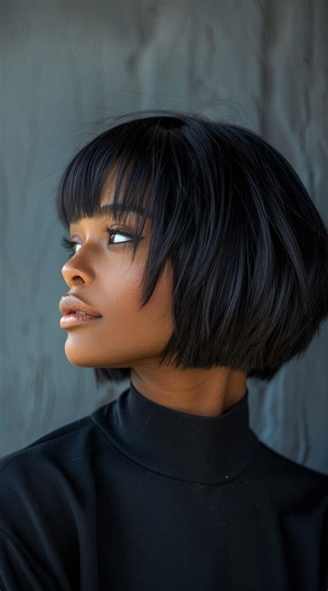 44 Bob With Bangs Hairstyles For Black Women Modern And Stylish