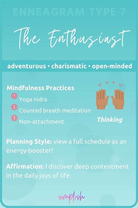 Enneagram Type 7 The Enthusiast