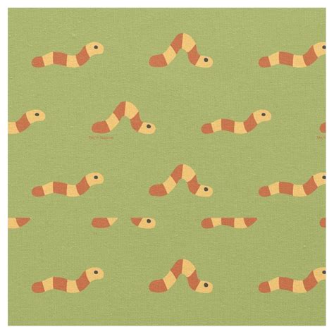 Sesame Street Oscars Worm Slimey Pattern Fabric Fabric Patterns