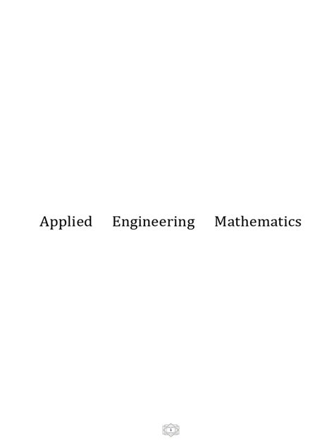 Applied Engineering Mathematics 23 Laplace معدل للتحكم الالي 1 Pdf