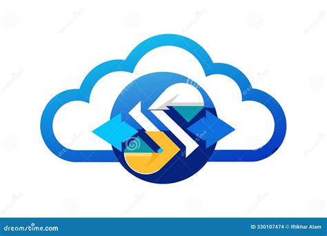A Cloud Service Symbol Depicting Data Synchronization With Arrows Indicating The Flow Of