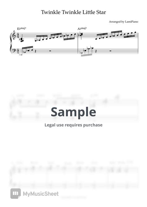 Mozart Twinkle Twinkle Little Star Sheets By Lamipiano