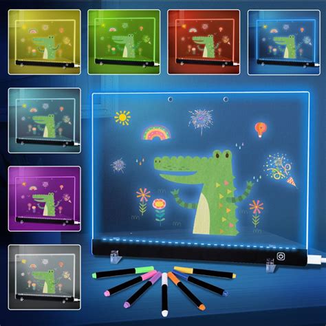 Tableau Lumineux Ihabor 30x40cm 7 Couleurs Effet Led