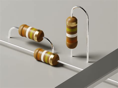 3d Model Ohm Resistor 3d Model Vr Ar Low Poly Cgtrader