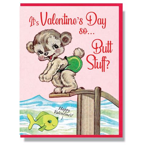 Butt Stuff Valentines Day Card Smitten Kitten Outer Layer