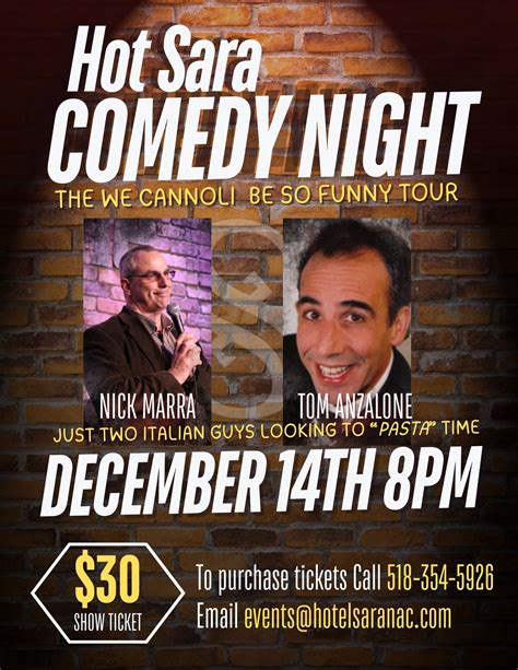 Hot Sara Comedy Night Saranac Lake Adirondacks New York