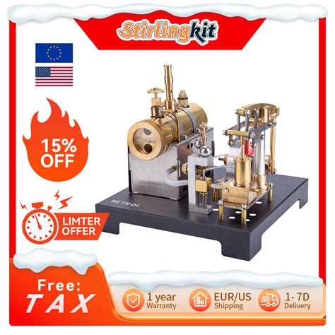 Retrol Diy Steam Beam Engine Model With Boiler And Centrifugal Flyball Governor Model Assembly Kit