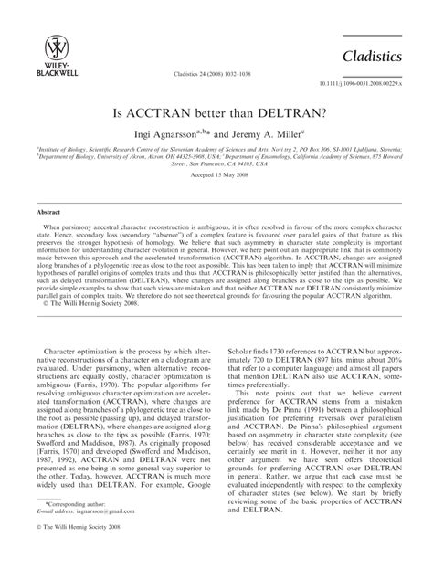 Pdf Is Acctran Better Than Deltran