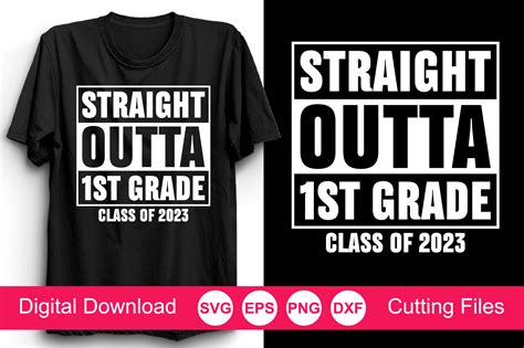 Straight Outta 1st Grade Class Of 2023 Graphic By Creative Zone · Creative Fabrica