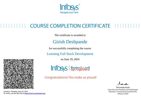 Fullstackdevelopment Infosys Continuouslearning Techjourney