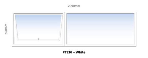 Top Hung Aluminium Window White Pt216 1 Vent W2100mm X H600mm Leroy Merlin South Africa