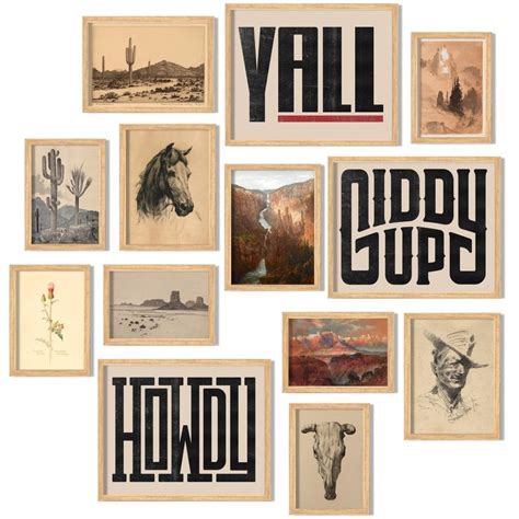 Riviera Western Wall Decor Farmhouse Posters Boho Ranch Desert