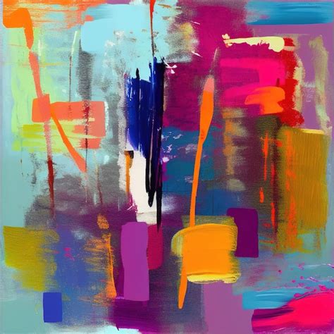 Premium Ai Image Expressive Brushstrokes Background