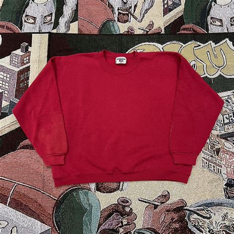 90s Lee Heavyweight Crewneck Blank With Super Boxy Depop