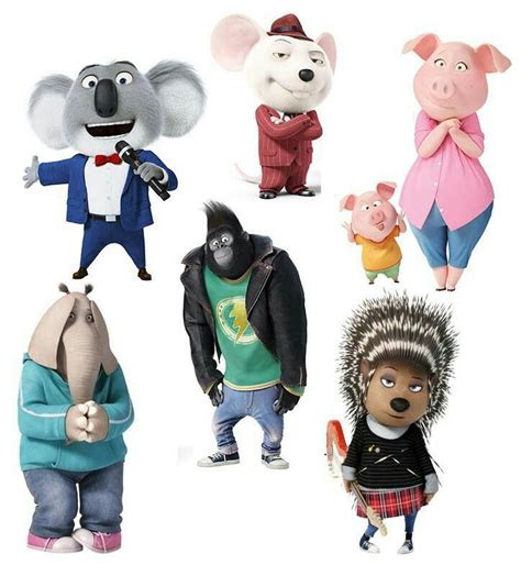 All Amazing Characters From The Movie Sing My Favorite One Is Ash Sing Movie Characters Sing
