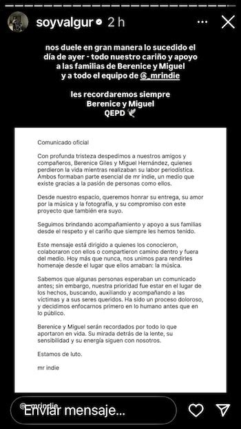 Ed Maverick Valgur Y The Marías Reaccionan Ante La Accidente En El