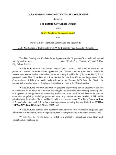 Data Sharing Confidentiality Agreement Doc Template Pdffiller
