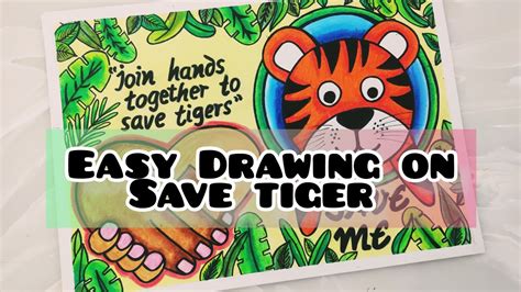 Save Tiger Posterposter On International Tiger Day Easy Stepsave