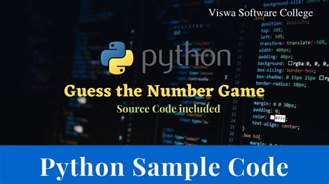 Python Sample Program For Beginners Number Guessing Game Step By Step
