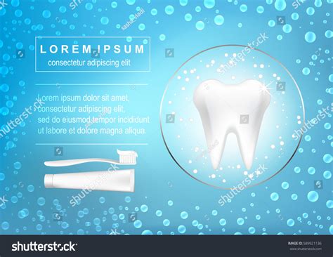 Toothpaste Toothbrush Human Tooth Dental Infographic Stock Vector