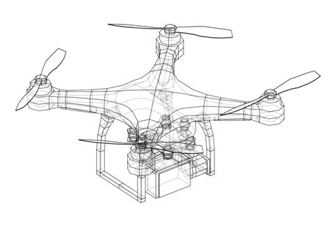 Drone Concept Vector Flight Aviation Propeller Vector Flight Aviation