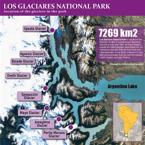 Los Glaciares National Park Map