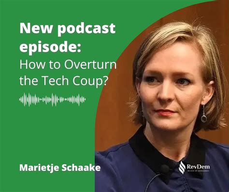 Review Of Democracy On Linkedin In Our Latest Podcast Marietje Schaake Discusses How Tech