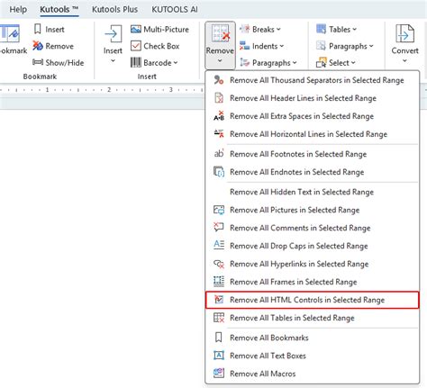 How To Remove Html Controls From A Word Document